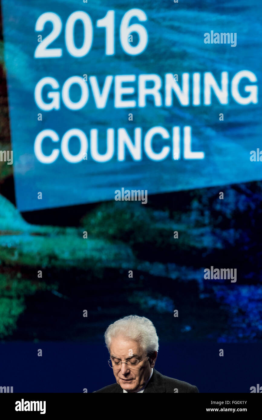 Rome, Italy. 17th Feb, 2016. Italian President Sergio Mattarella ...