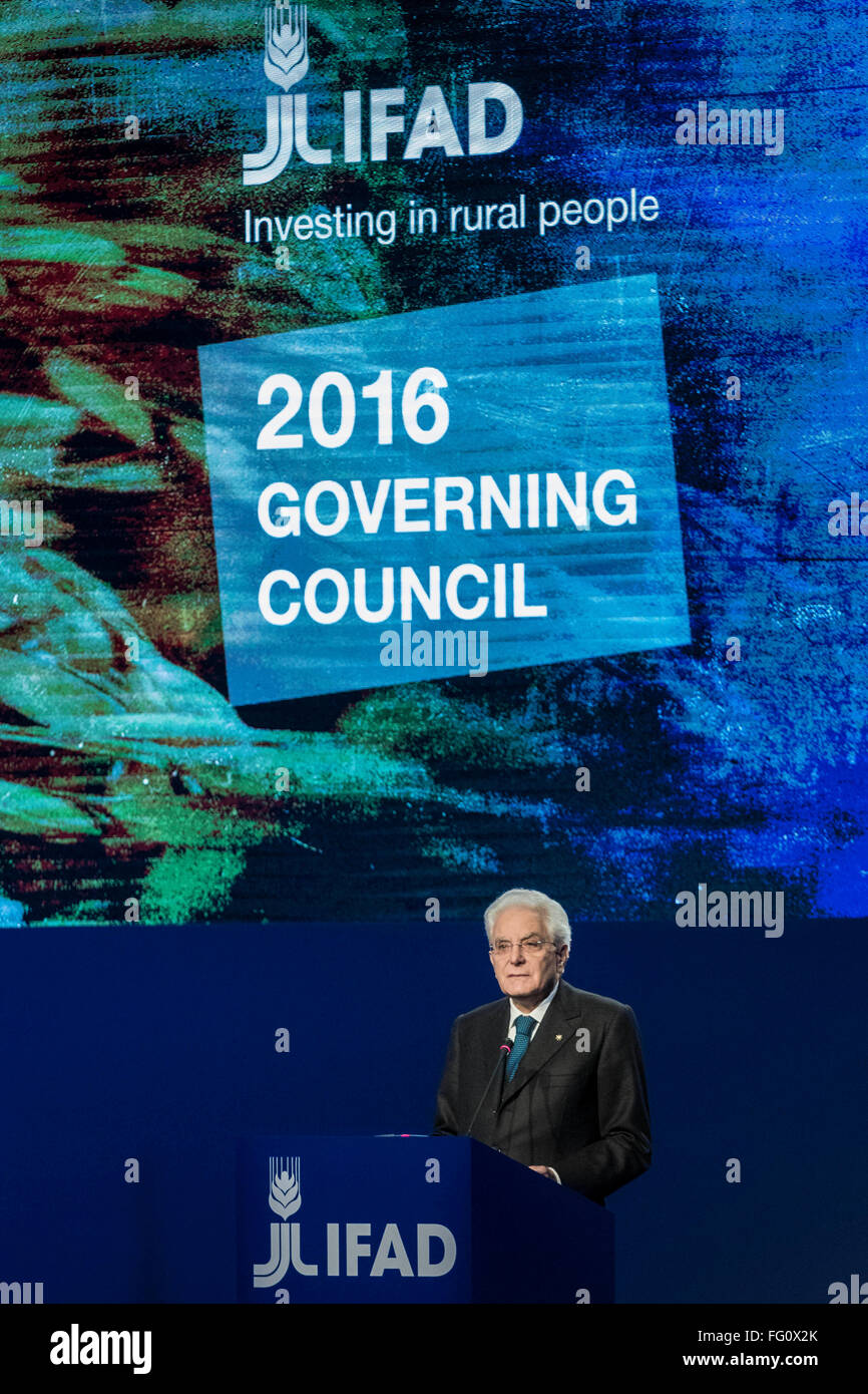 Rome, Italy. 17th Feb, 2016. Italian President Sergio Mattarella ...
