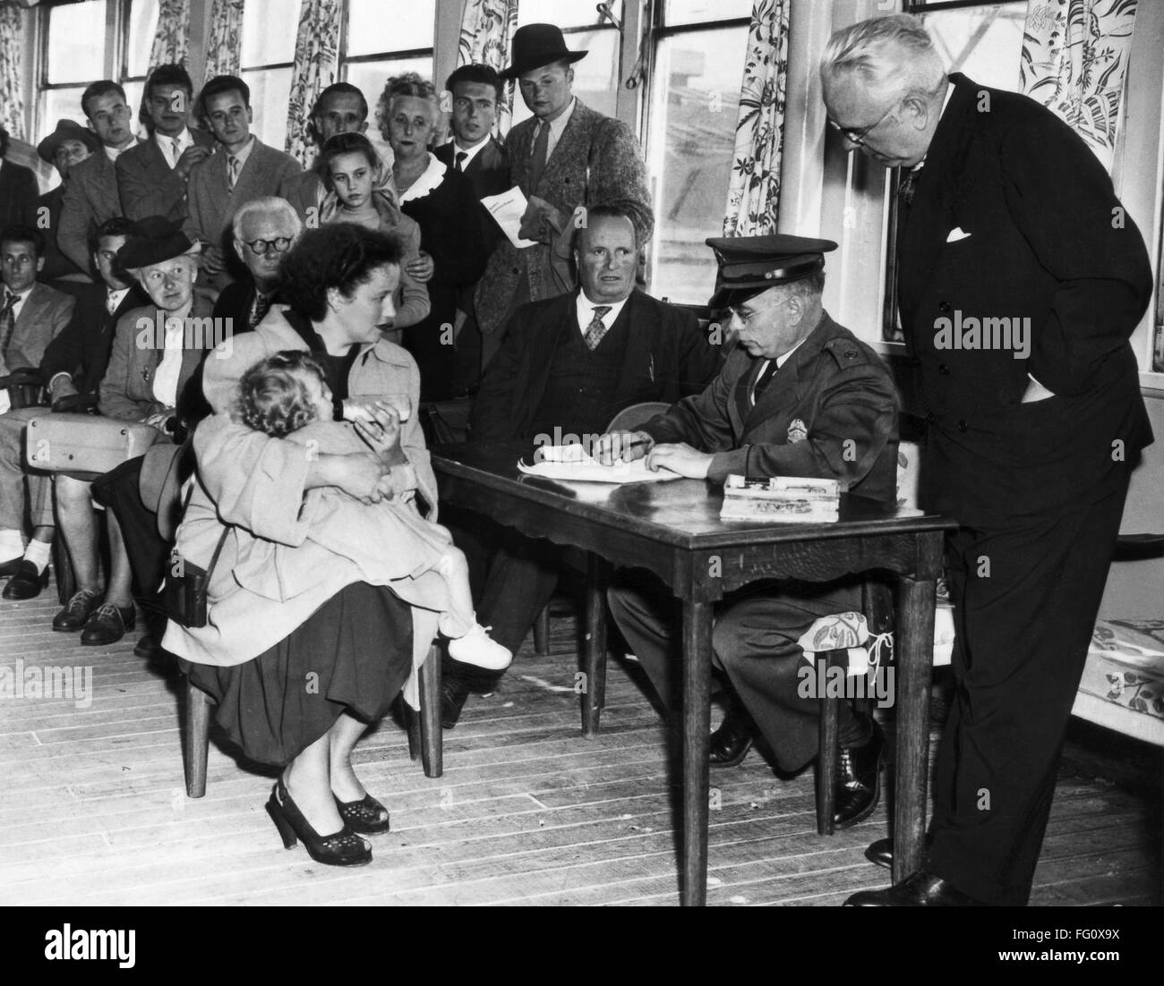 IMMIGRATION, 1950. /nA German-born wife of an American GI and her ...