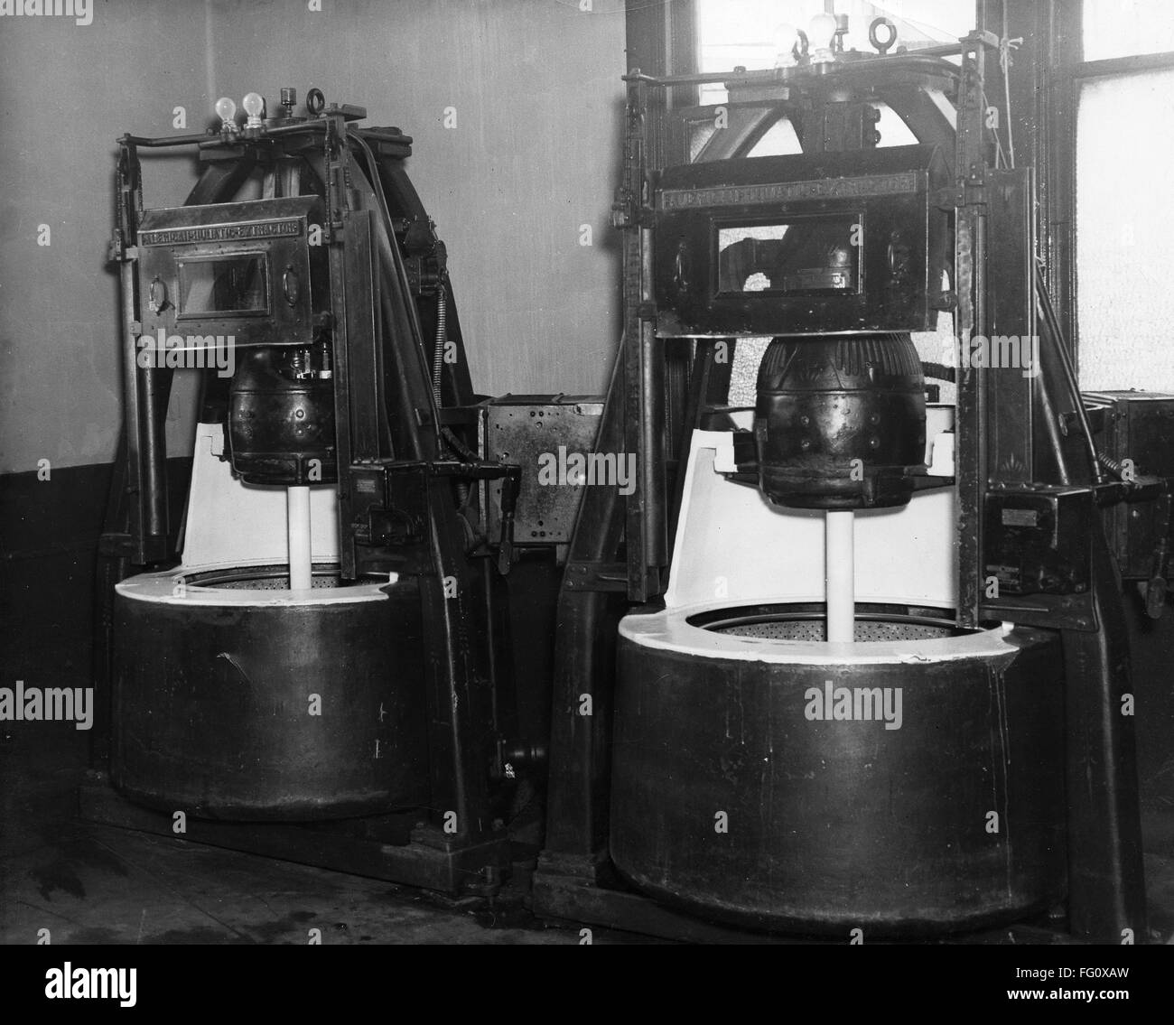 ELLIS ISLAND, c1940. /nLaundry and equipment facilities at Ellis Island ...