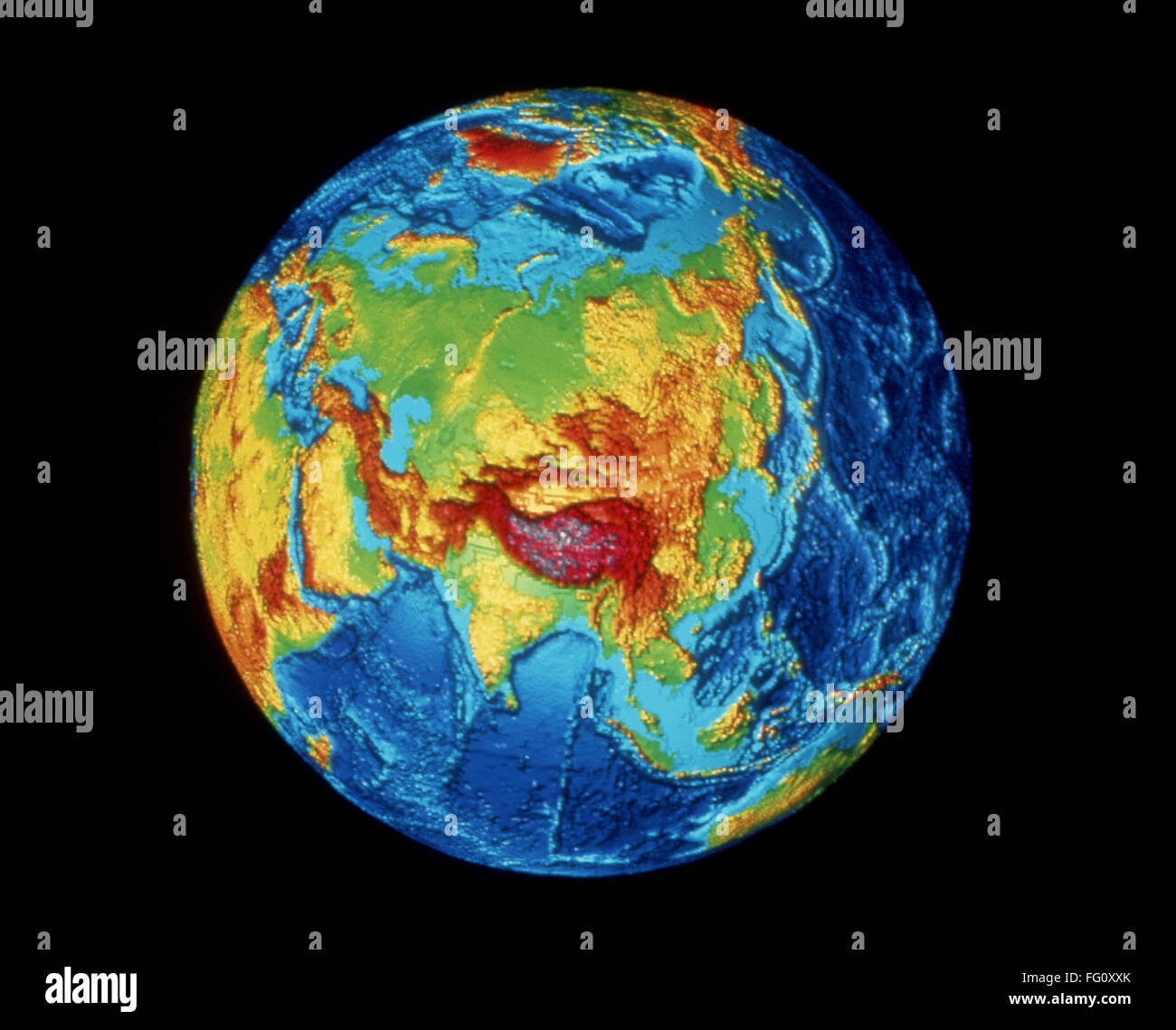 EARTH: TOPOGRAPHY. /nDigital image of the topography of the Earth ...