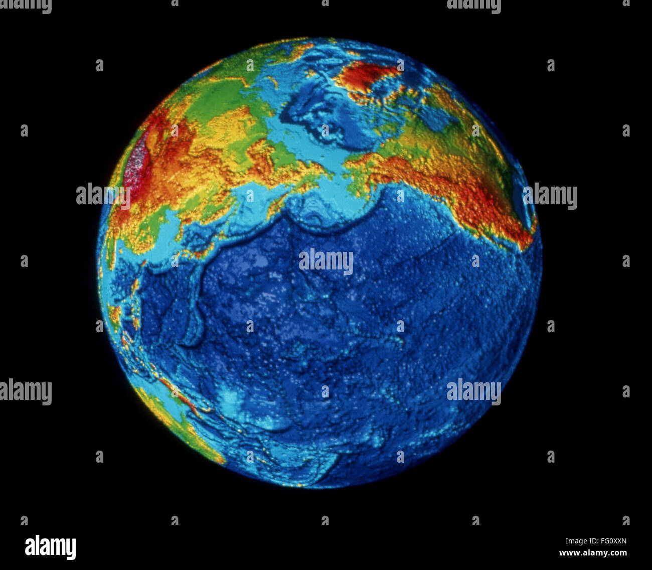 EARTH: TOPOGRAPHY. /nDigital image of the topography of the Earth ...