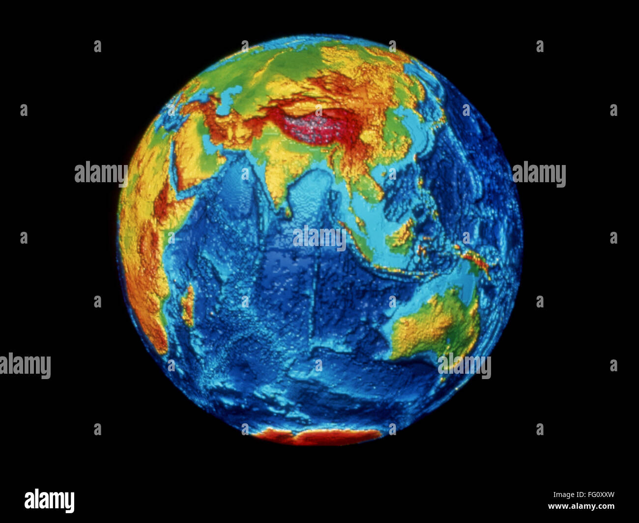 EARTH: TOPOGRAPHY. /nDigital image of the topography of the Earth ...
