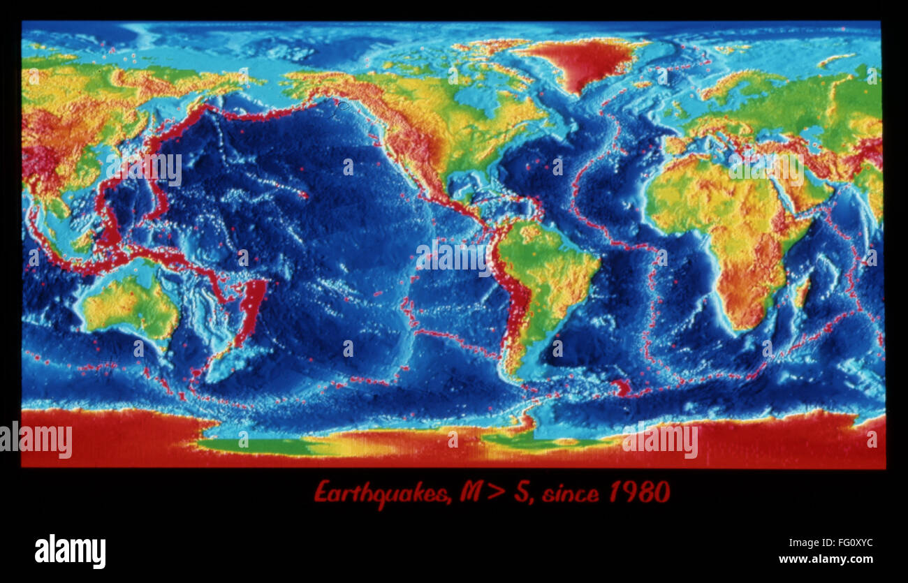EARTH: TOPOGRAPHY. /nDigital image of the topography of the Earth ...