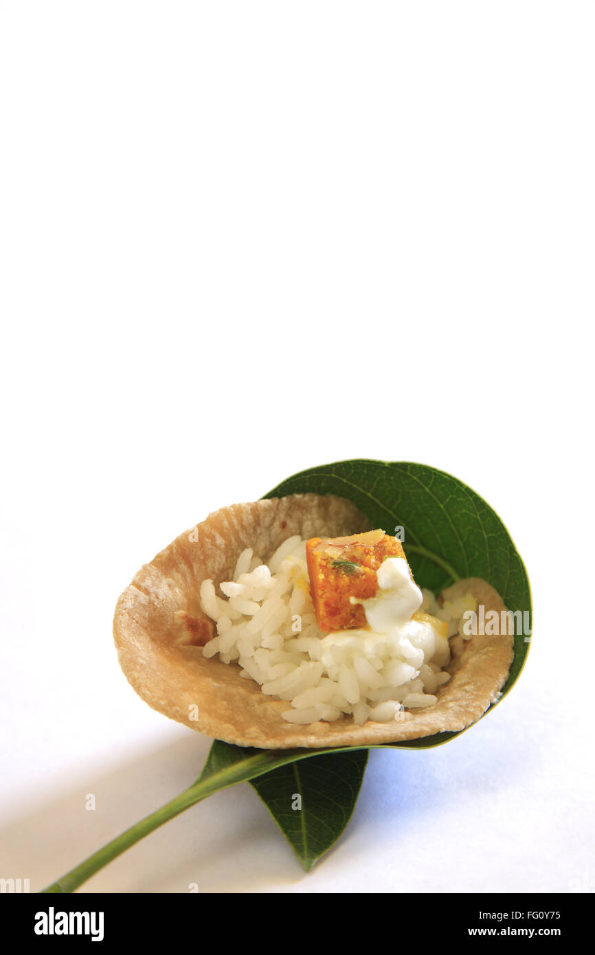 Concept , agragrass first morsel of food offered to gods Stock Photo ...