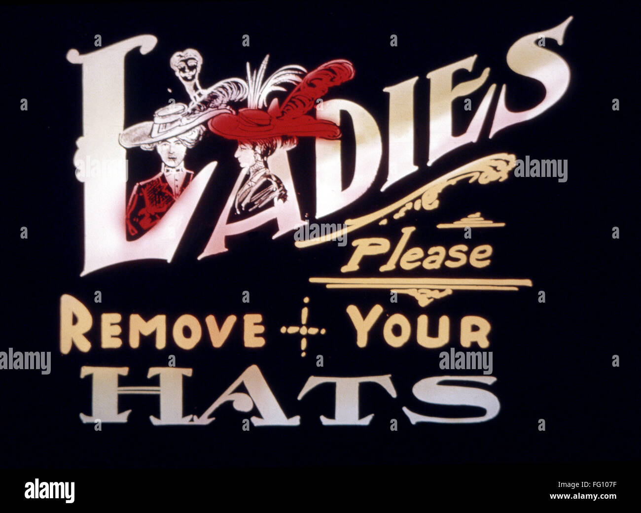 INTERMISSION SLIDE. /n'Ladies please remove your hats.' American silent ...