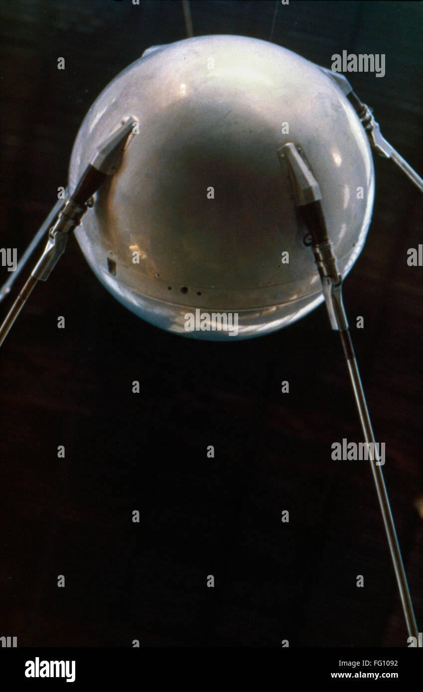SPACE: SPUTNIK 1, 1957. /nA model of Sputnik 1. Photograph, 1957 Stock ...