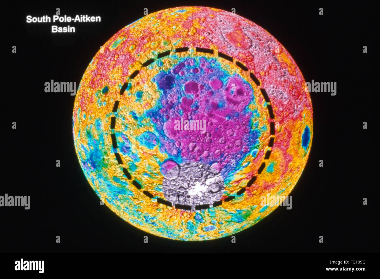 MOON: AITKEN BASIN. /nThe South Pole-Aitken Basin of the Moon, which is ...