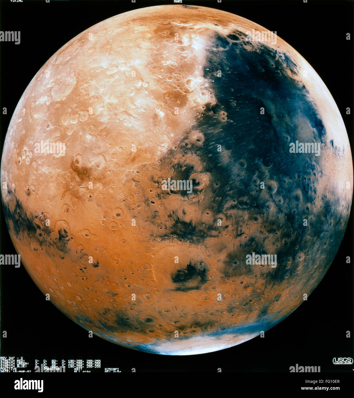 VIKING 1: MARS. /nA photomosaic of the Syrtis Major hemisphere of Mars ...