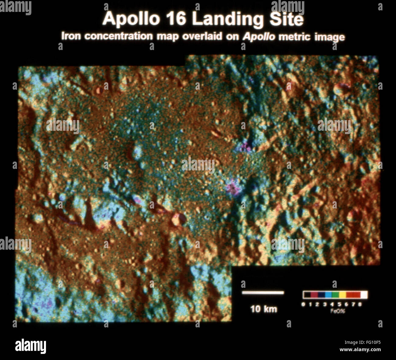 MOON: APOLLO 16 SITE. /nComposite image showing the concentration of ...