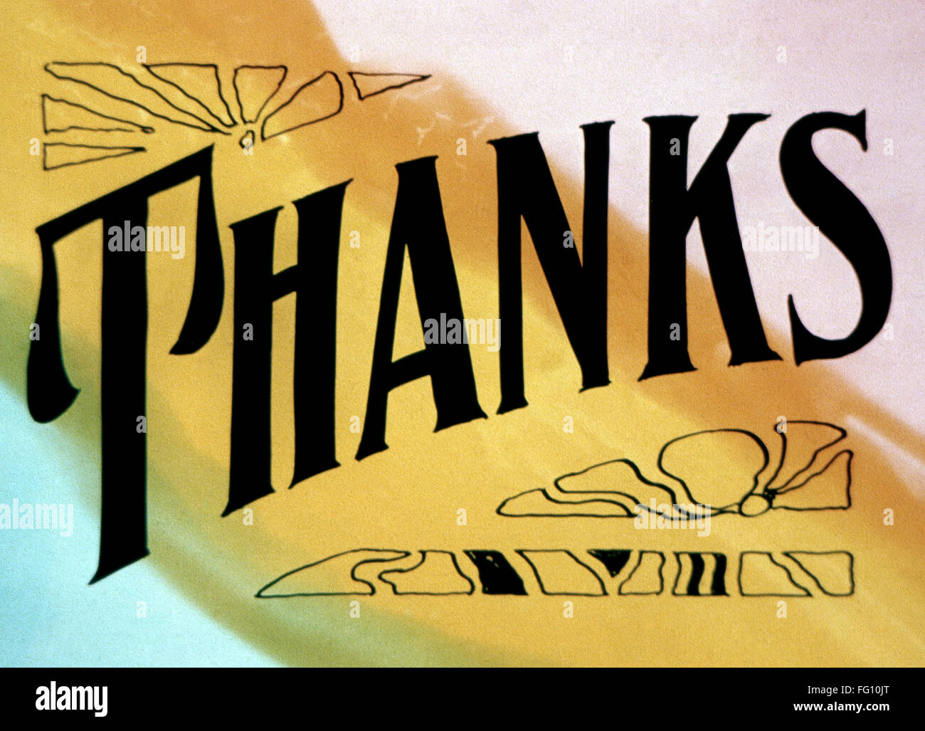 INTERMISSION SLIDE. /n'Thanks.' American silent movie, early 20th ...