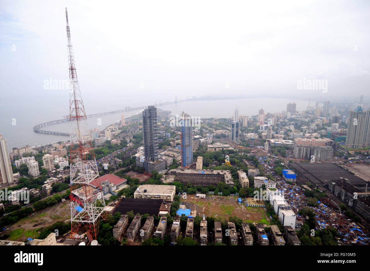 aerial view of worli ; Bombay Mumbai ; Maharashtra ; India Stock Photo ...