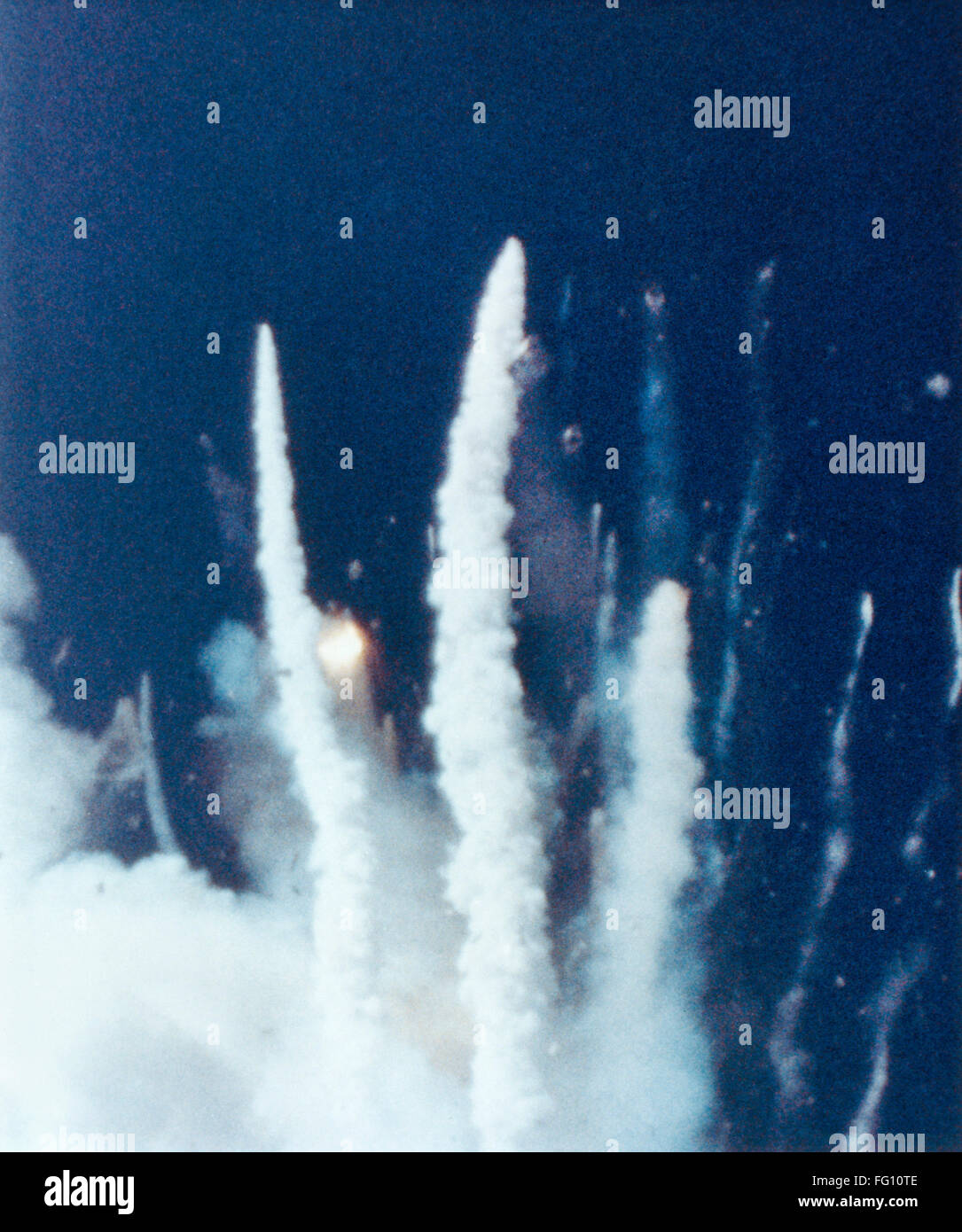 CHALLENGER DISASTER, 1986. /nThe Space Shuttle Challenger accident at ...