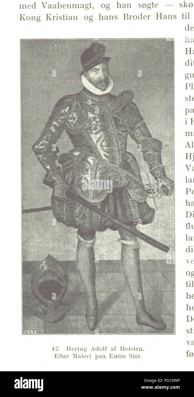 A vintage book detailing the history of Denmark, written by notable ...