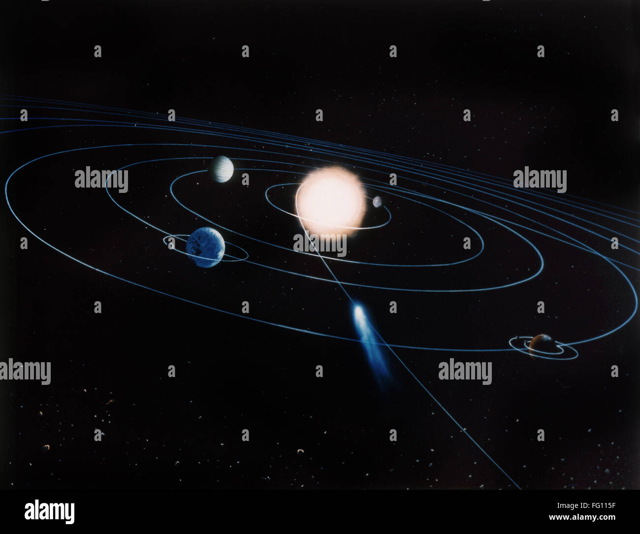 SPACE: SOLAR SYSTEM, c1989. /nA diagram of the solar system, c1989 ...