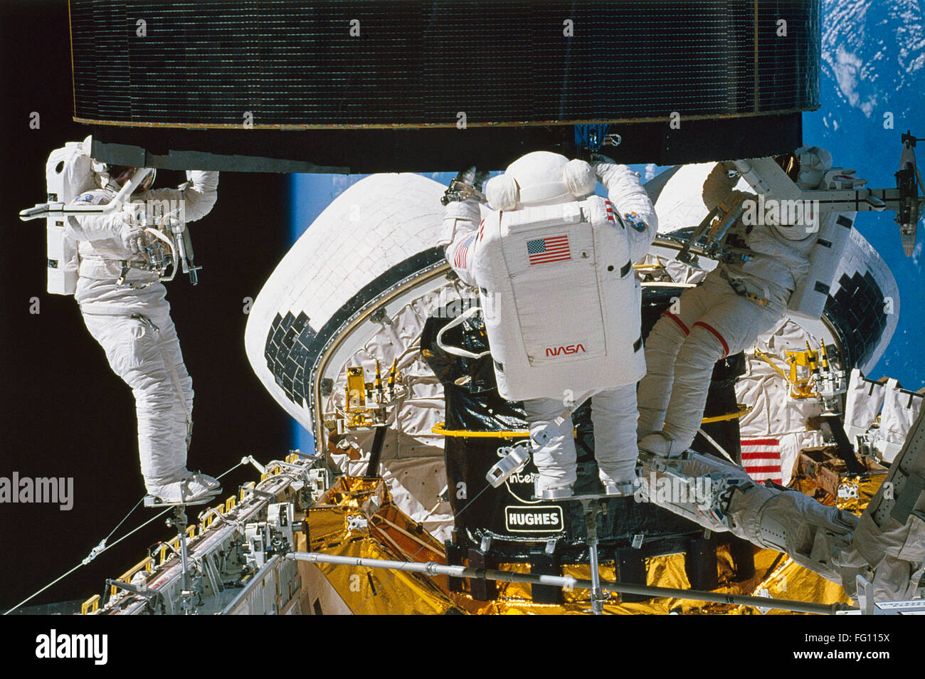 SPACE: INTELSAT VI, 1992. /nAstronauts of the STS-49 mission of the ...