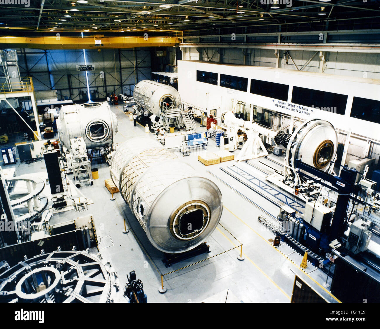 SPACE STATION, 1995. /nThe main structure of the U.S. Laboratory Module ...