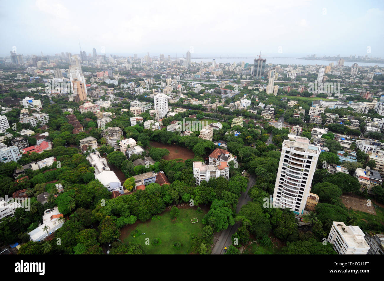 Aerial view of Dadar Five Gardens Bombay Mumbai Maharashtra India Stock ...