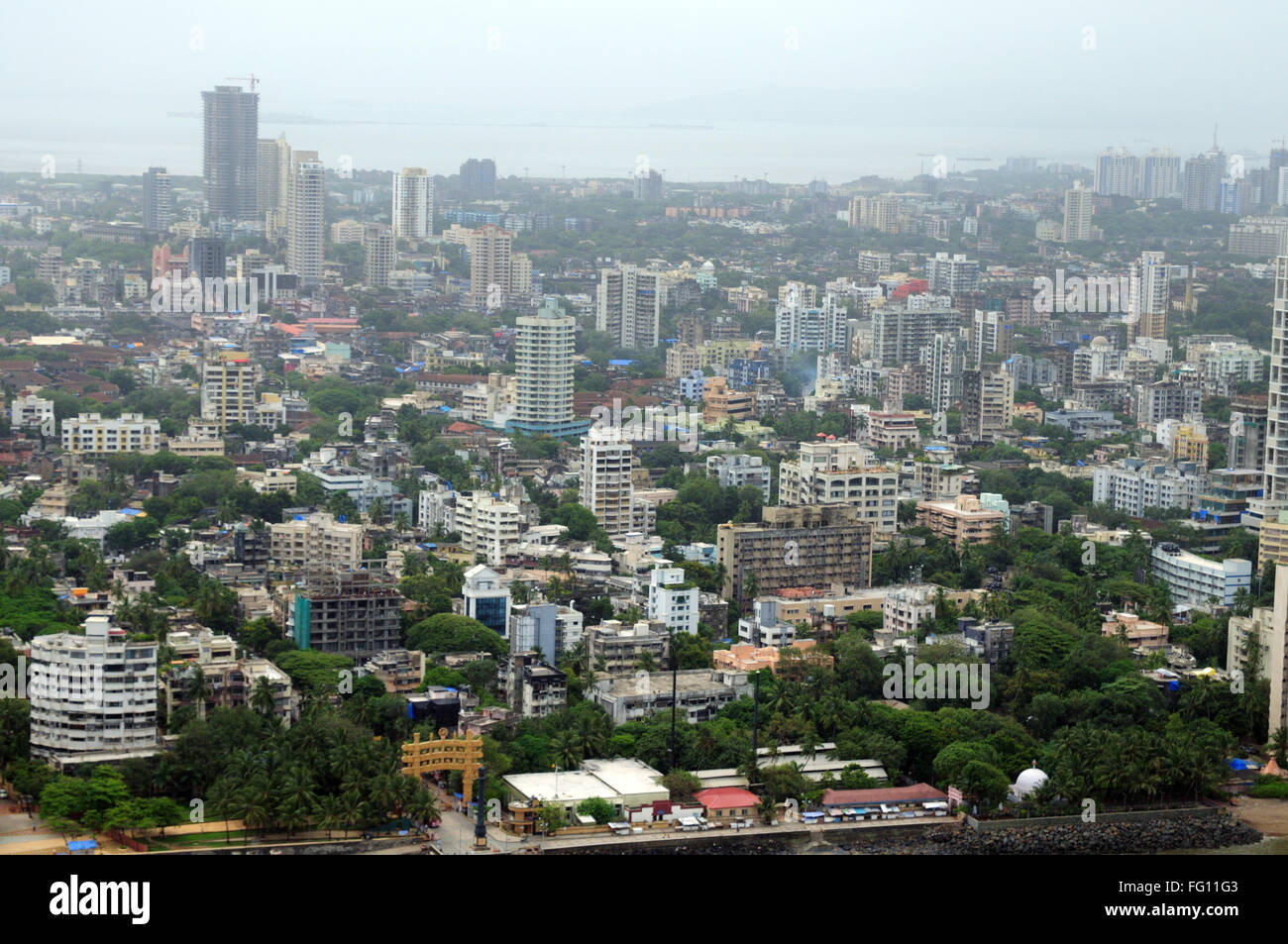 aerial view of shivaji park and prabhadevi ; Bombay Mumbai ...