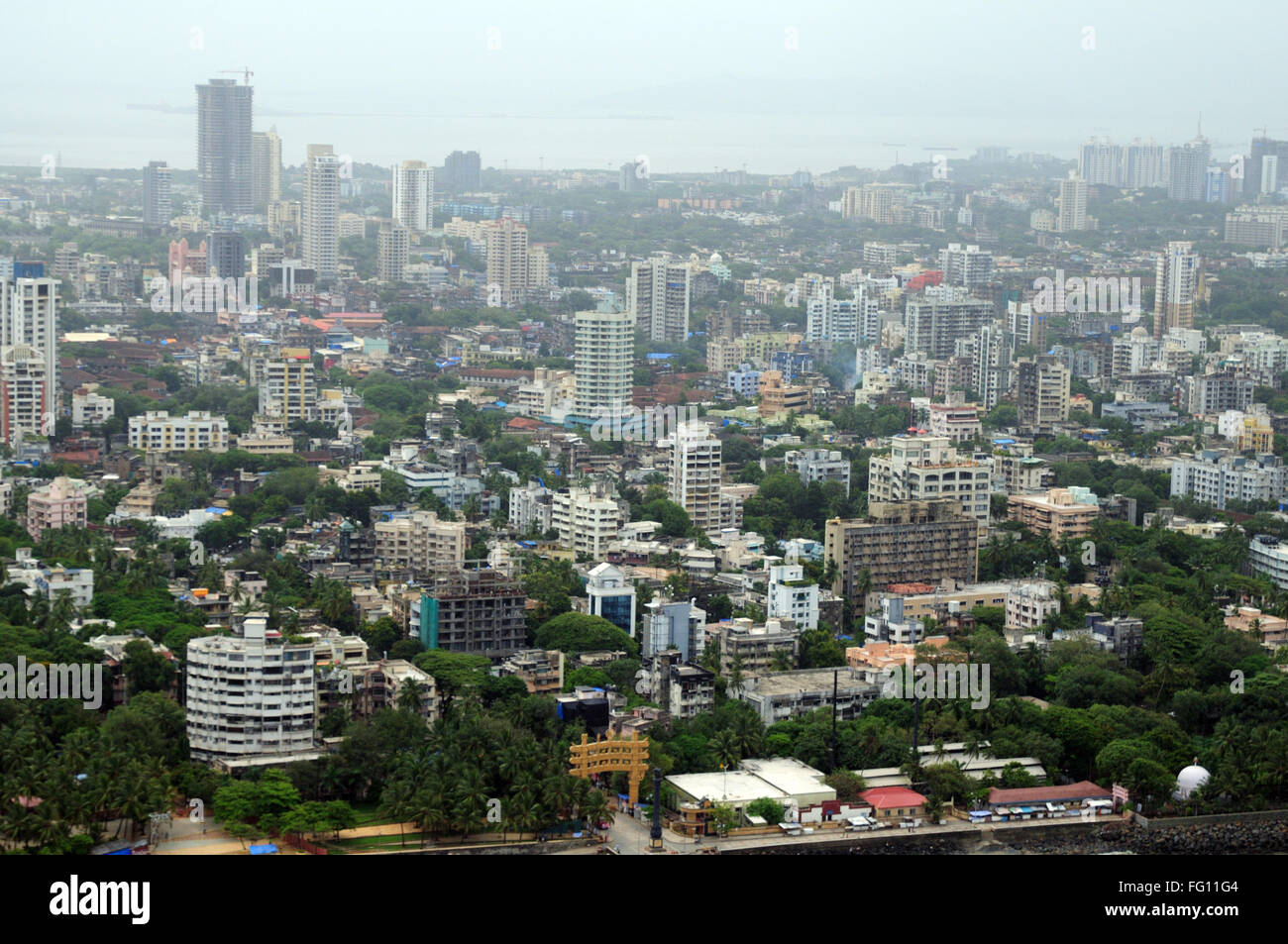 aerial view of shivaji park and prabhadevi ; Bombay Mumbai ...