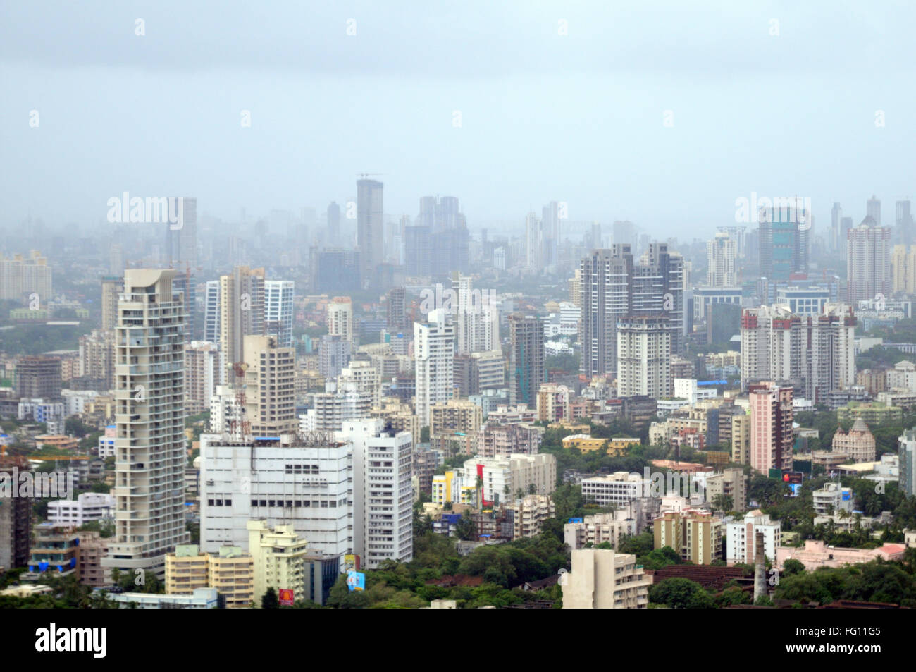 aerial view of prabhadevi with lower parel ; Bombay Mumbai ... aerial view of prabhadevi with lower parel ; Bombay Mumbai ...