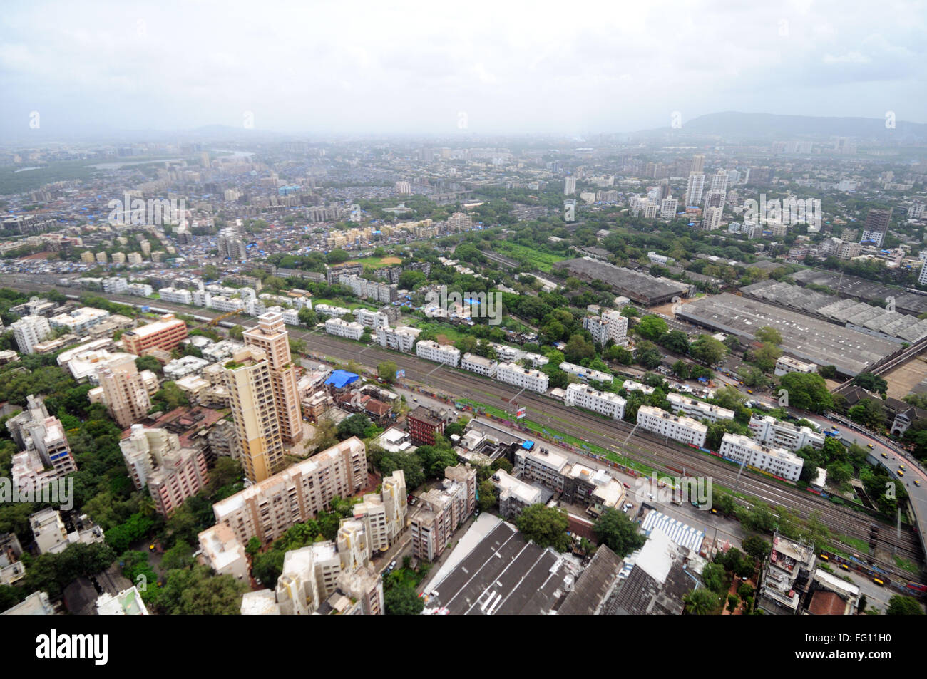 aerial view of matunga ; Bombay Mumbai ; Maharashtra ; India Stock ...