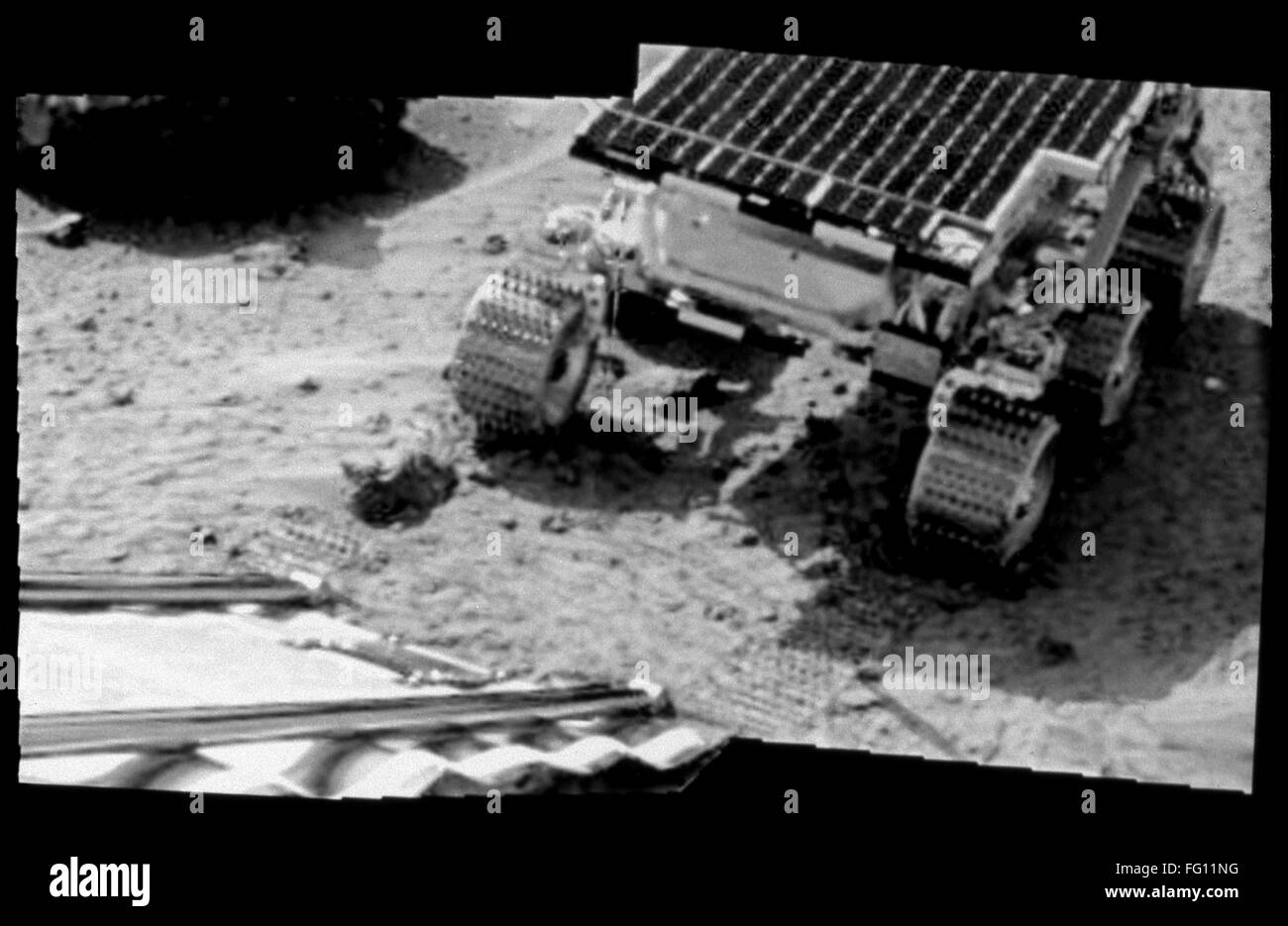 MARS: SOJOURNER, 1997. /nThe Sojourner rover touching down on the ...