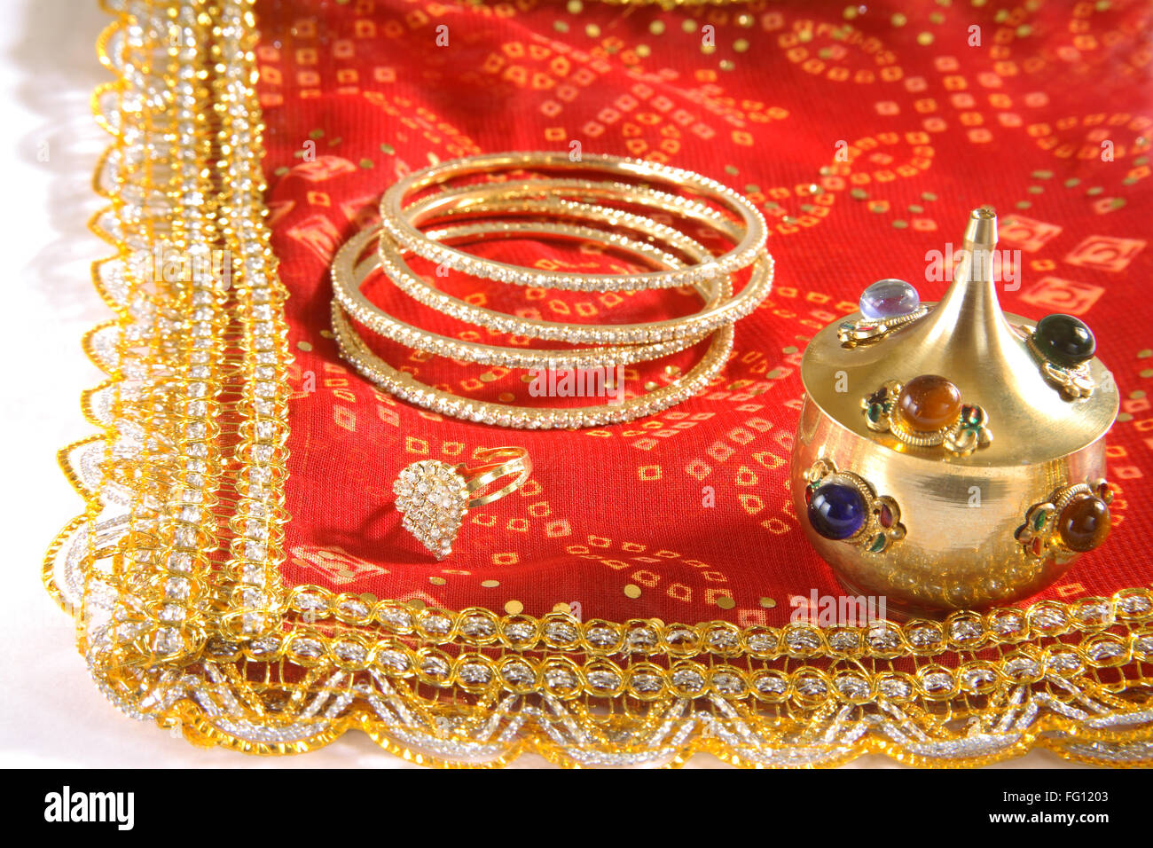 Indian festival Teej celebration procession for goddess Parvati red ...