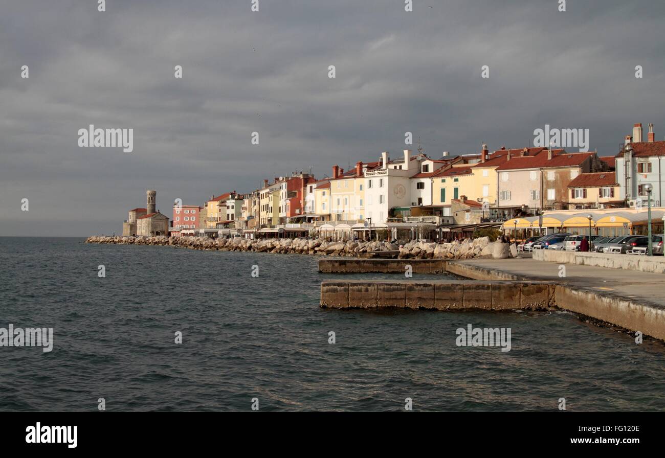 Piran - coast Stock Photo - Alamy