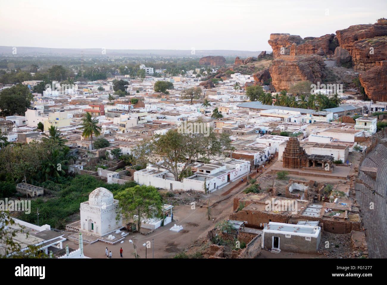 Badami , Chalukya , Town , Rock Cut Cave Temple , District Bagalkot ...