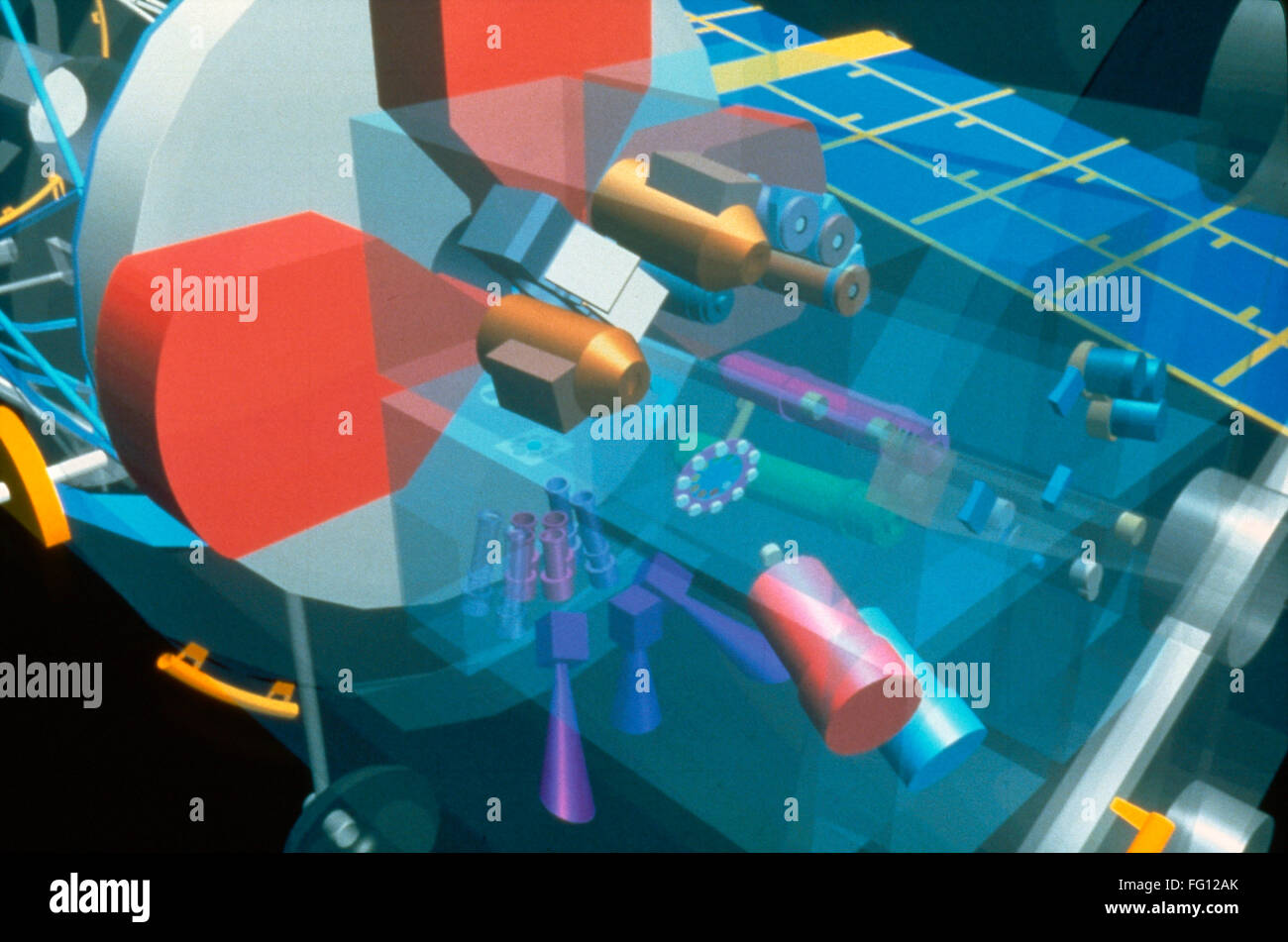 SPACE TELESCOPE, c1991. /nClose-up view of the inner workings of the ...