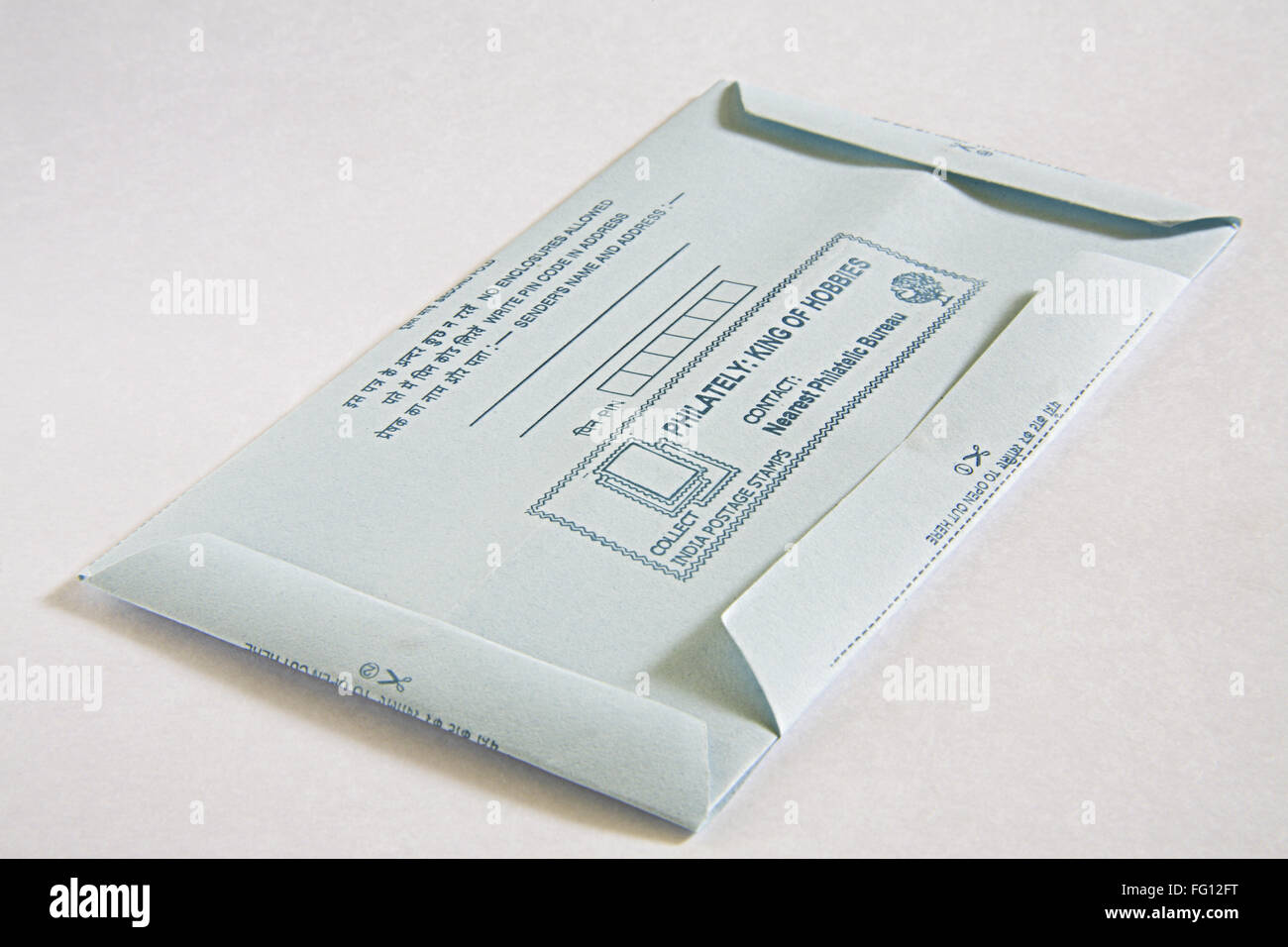 Concept , antardeshiya patra inland letter card on white background ...