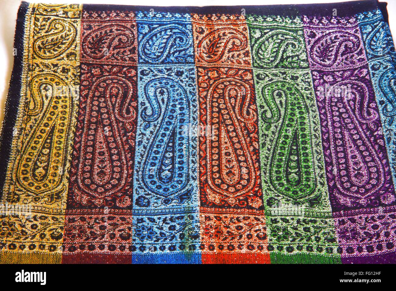 Concept ; fabric dushala shawl stole embroidered wrapper Stock Photo ...