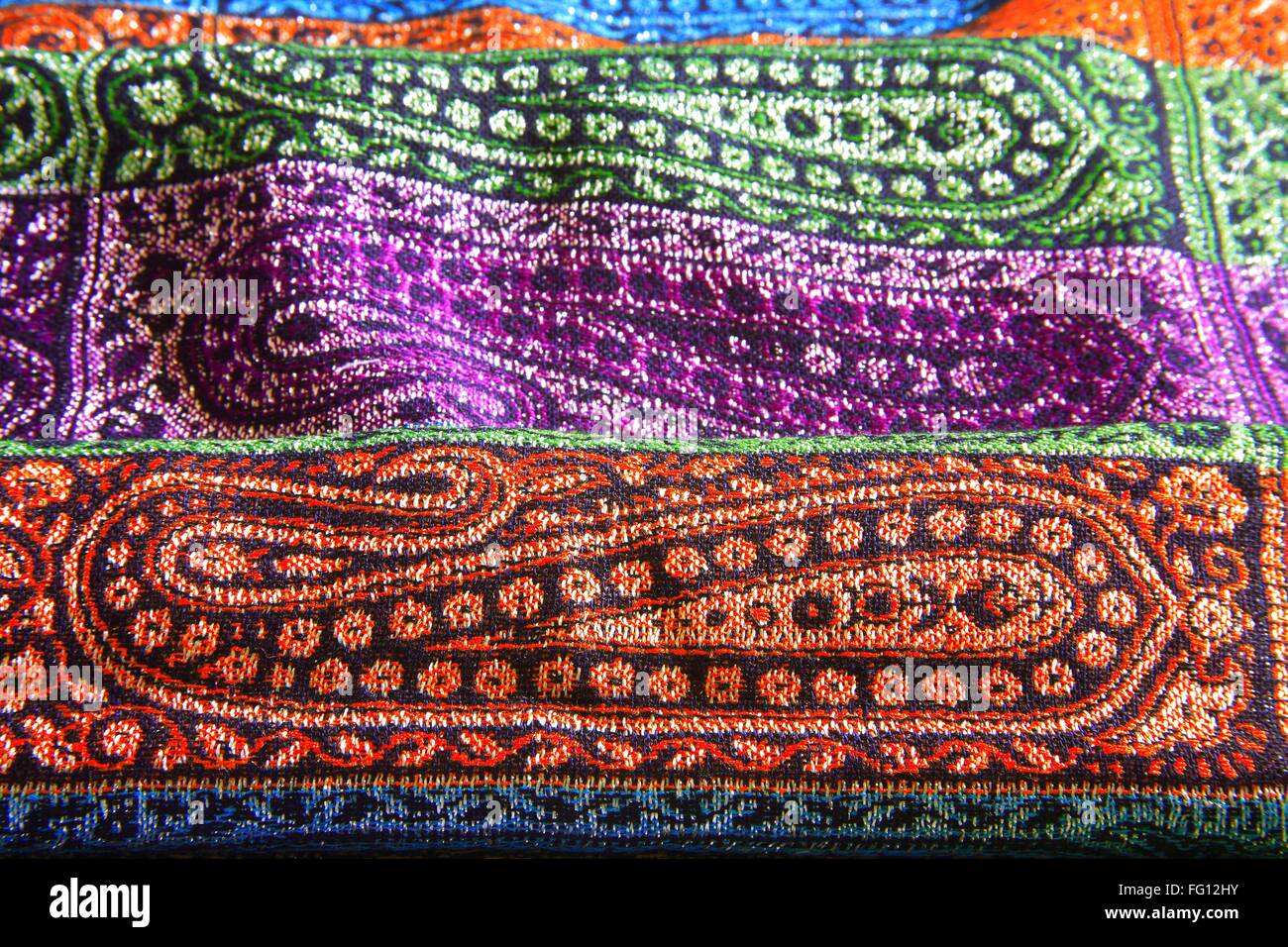 Concept ; fabric dushala shawl stole embroidered wrapper Stock Photo ...