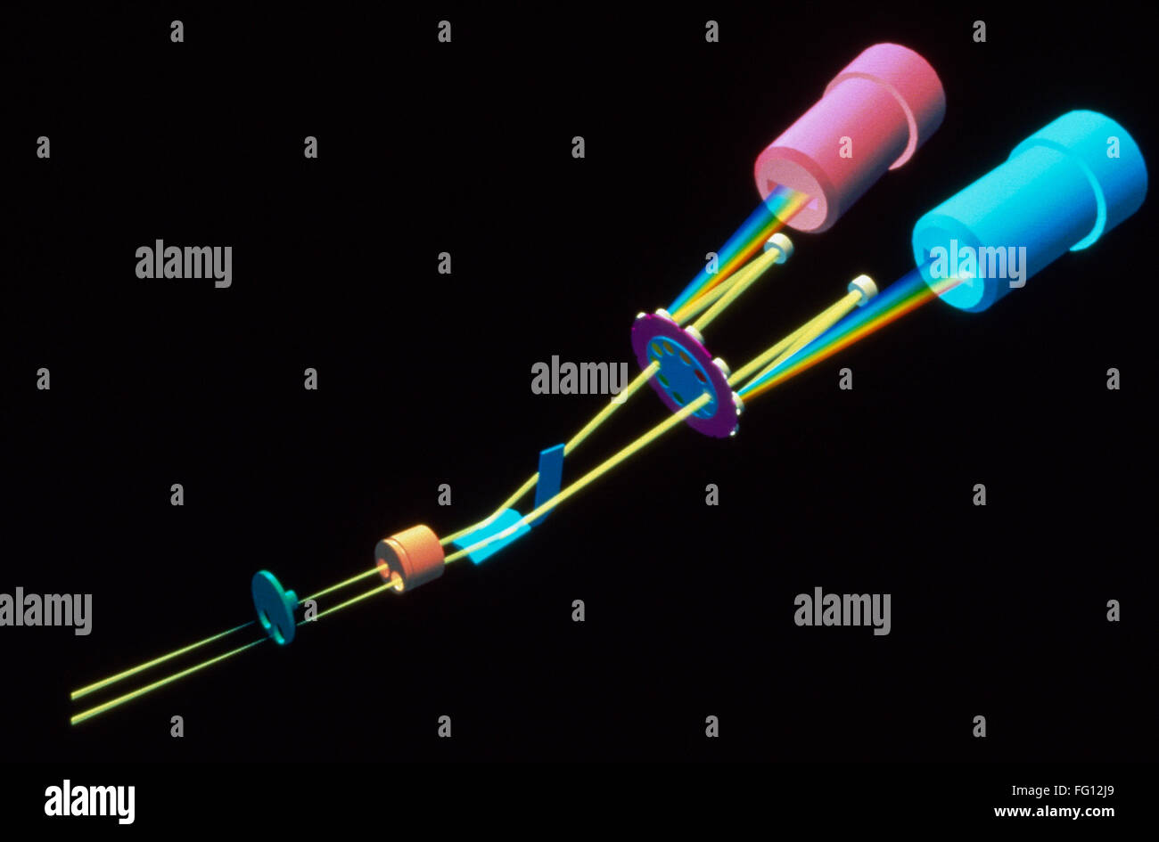 SPACE TELESCOPE, c1991. /nGraphic showing how light enters the Faint ...