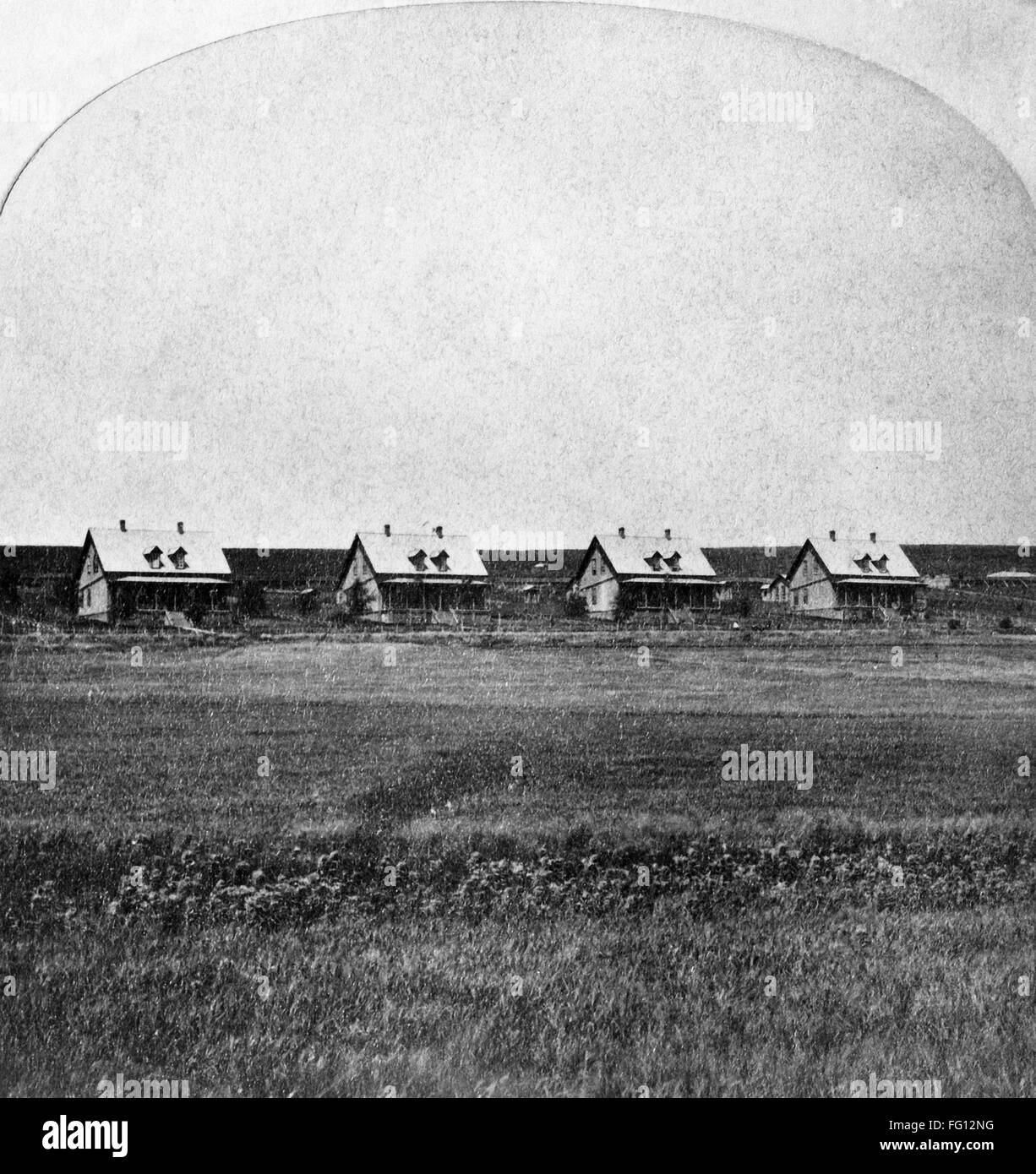 NEBRASKA: FORT OMAHA, 1870. /nOfficers' barracks at Fort Omaha ...