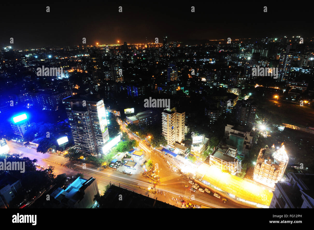 Aerial view prabhadevi siddhivinayak temple hi-res stock photography ...