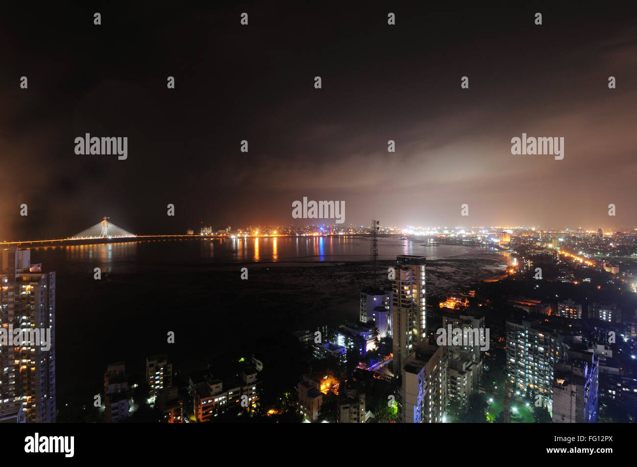 aerial view of shivaji park cadel road with bandra worli sea link rajiv ...
