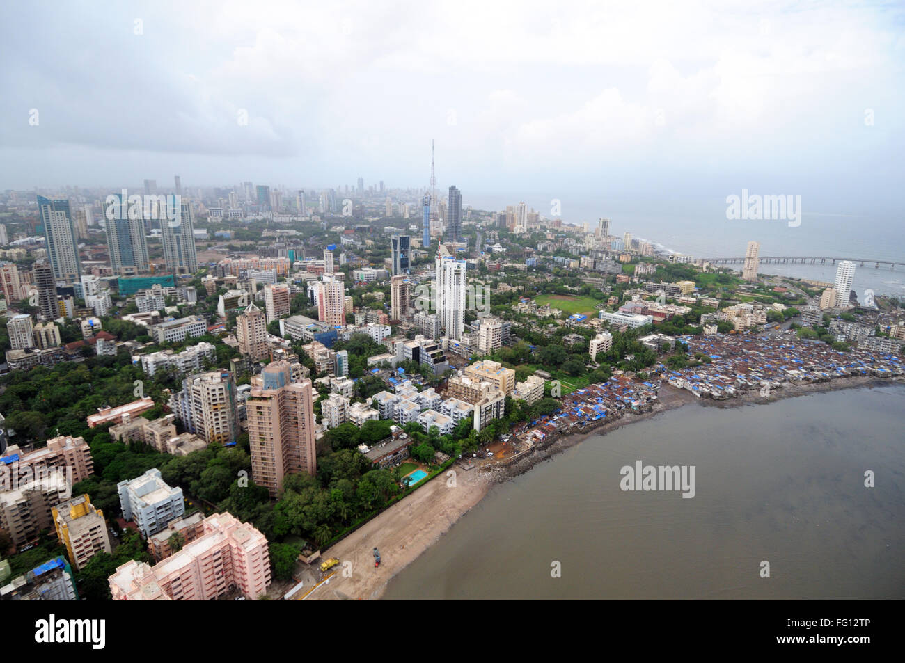 aerial view of shivaji park and prabhadevi ; Bombay Mumbai ...
