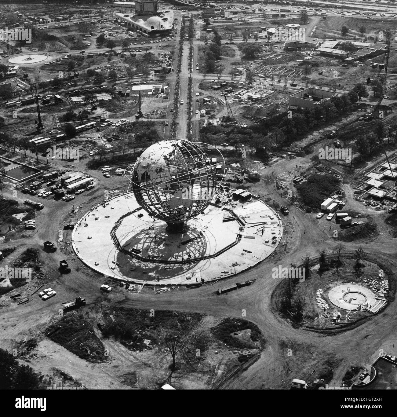 QUEENS: WORLD'S FAIR, c1963. /nConstruction at Flushing Meadows, Queens ...