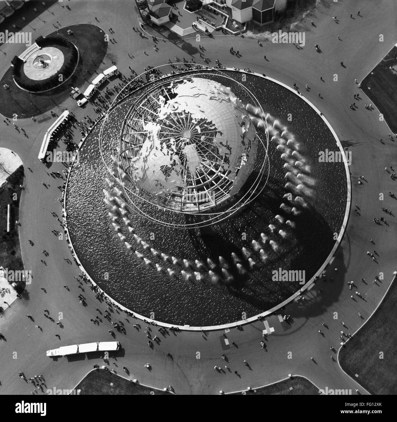 QUEENS: WORLD'S FAIR, 1964. /nAerial view of the Unisphere at the 1964 ...
