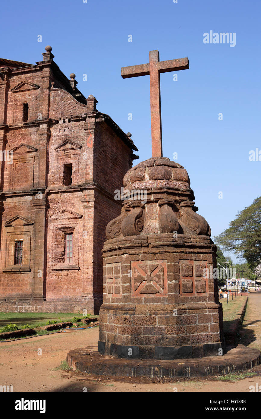 Rear View Of Basilica Of Bom Jesus church built in 1585 A.D. With ...