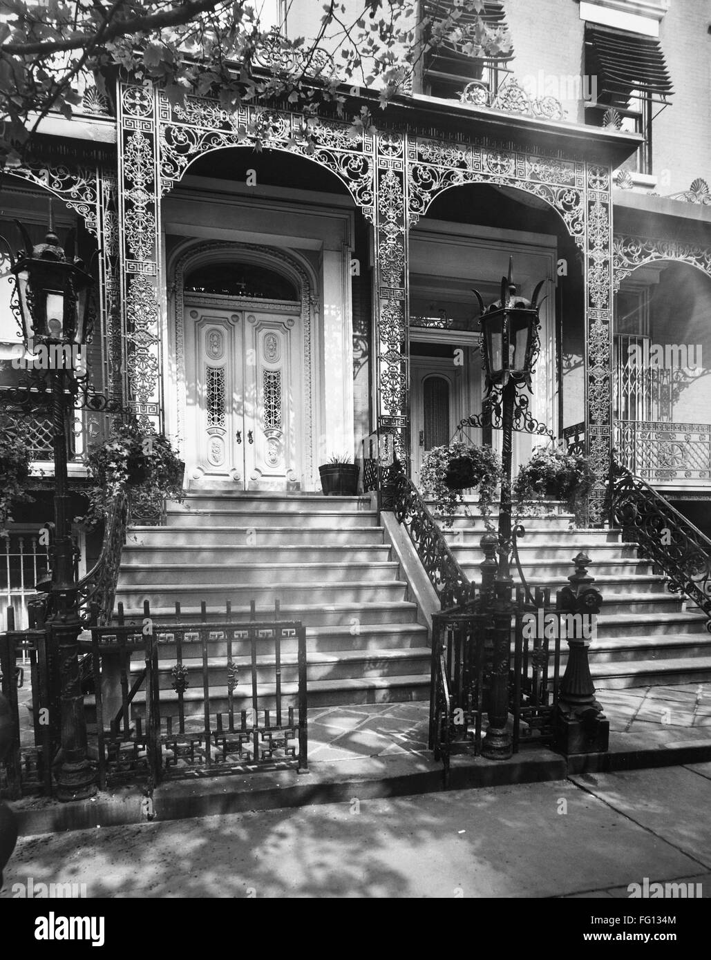 NYC: GRAMERCY PARK, c1965. /nThe front facade of #3 and #4 Gramercy ...