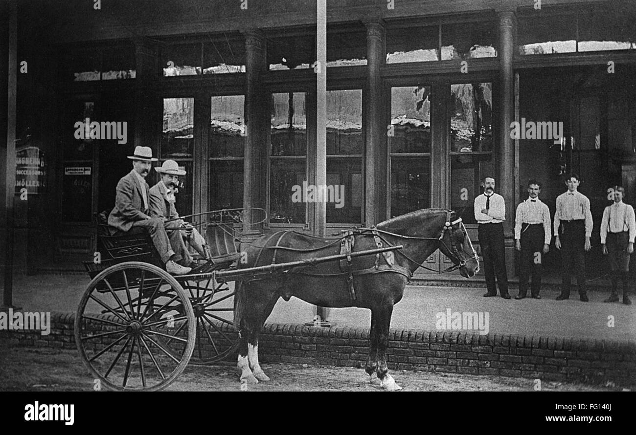 GALVESTON: EXPORT HOUSE. /nJ.H. and Henry Langbehn are greeted by their ...