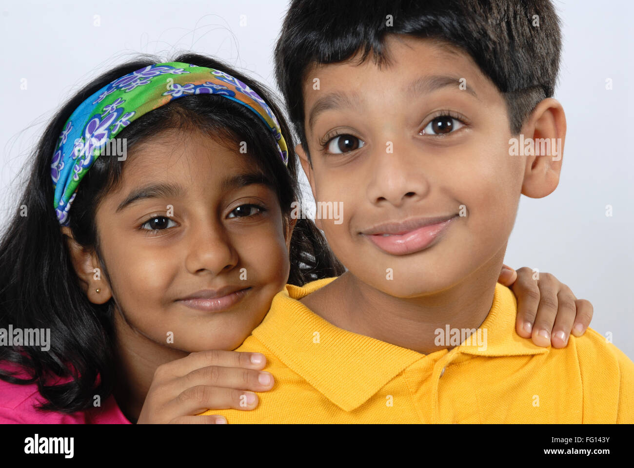 Close ups of South Asian Indian brother and sister , India MR#152 Stock ...