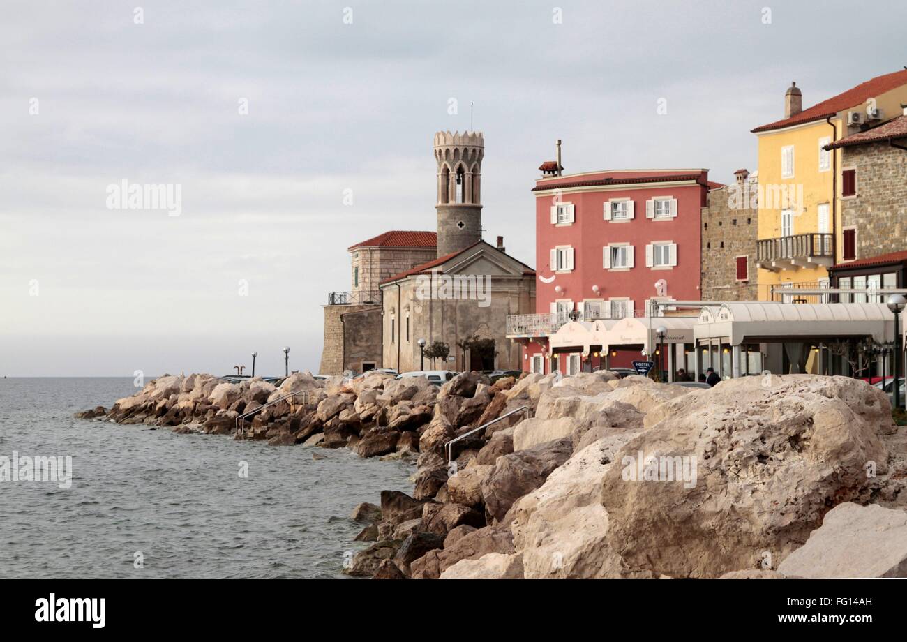 Piran - coast Stock Photo - Alamy