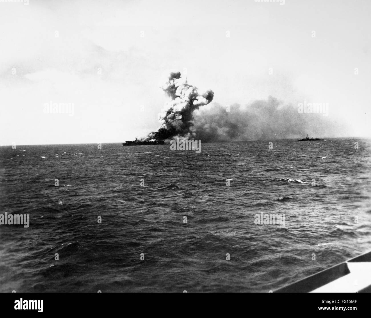 WWII: USS PRINCETON, 1944. /nAn explosion on the USS Princeton after ...