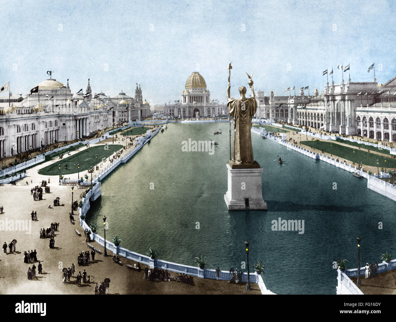 COLUMBIAN EXPOSITION, 1893. /nThe Grand Basin at the World's Columbian ...