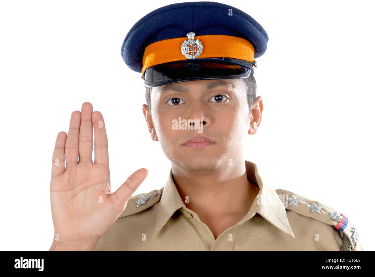 Indian police hand hi-res stock photography and images - Alamy