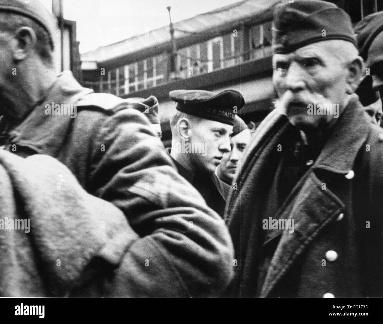 WWII: GERMAN SOLDIERS. /nGerman soldiers surrendering to Allies in ...